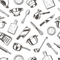 Seamless cooking background Royalty Free Vector Image