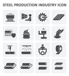 Steel production icon Royalty Free Vector Image