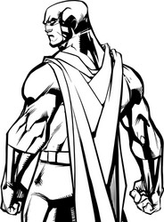 Superhero back isolated Royalty Free Vector Image