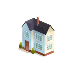 Colorful of a small cartoon house Royalty Free Vector Image
