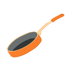 Fry frying pan cartoon Royalty Free Vector Image