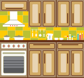 Kitchen interior Royalty Free Vector Image - VectorStock