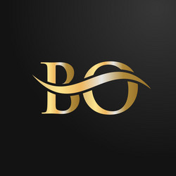 Initial monogram letter bo logo design bo Vector Image