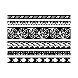 Polynesian tattoo tribal border Royalty Free Vector Image