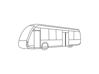 Big electric city bus Royalty Free Vector Image