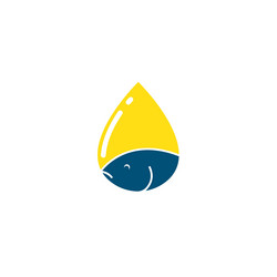 Fish oil icon concept design template Royalty Free Vector