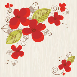 Floral decorative corner green Royalty Free Vector Image