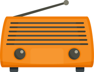 Am radio icon flat style Royalty Free Vector Image