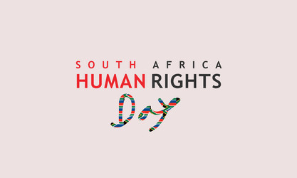 South africa human rights day Royalty Free Vector Image