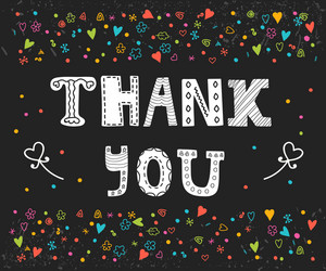 Thank you so much cute greeting card Royalty Free Vector