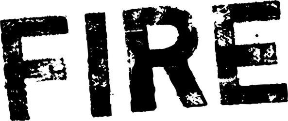 Fire exit stamp on white Royalty Free Vector Image