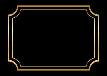 Gold frame beautiful simple design Royalty Free Vector Image