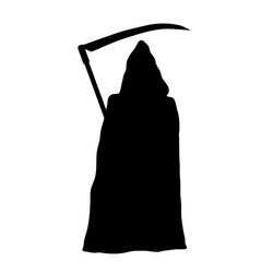 Fat grim reaper with scythe isolated death Vector Image
