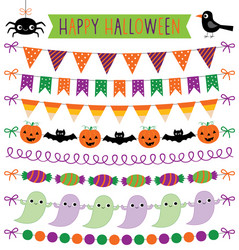 Halloween colorful bunting or flags Royalty Free Vector