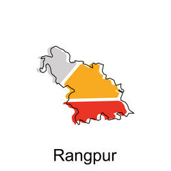 Map of rajshahi colorful geometric design high Vector Image