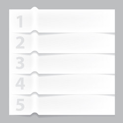 Paper number options banners Royalty Free Vector Image