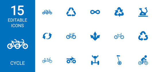 Cycle icons Royalty Free Vector Image - VectorStock