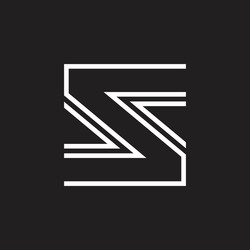 Abstract letter s2 geometric logo Royalty Free Vector Image