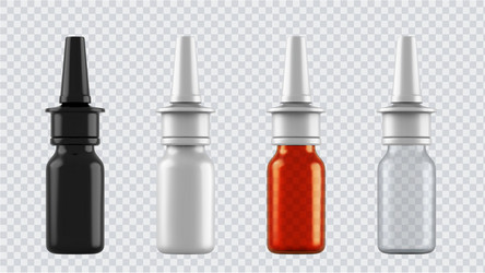 Realistic mock up bottles for drugs tablets drops Vector Image