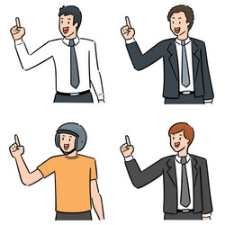 Set businessman talking Royalty Free Vector Image