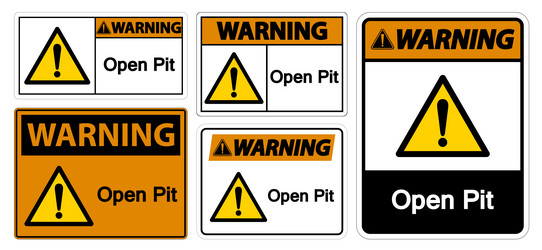 Open pit sign isolate on white background eps10 Vector Image