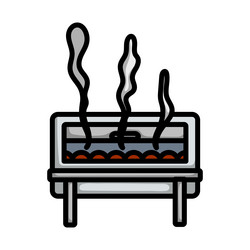 Icon of chafing dish Royalty Free Vector Image