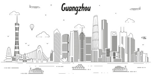 Guangzhou Skyline Vector Images (over 200)