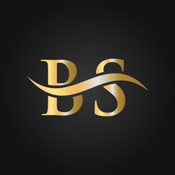 Initial monogram letter bs logo design bs Vector Image