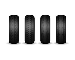 Black Tires Stack Royalty Free Vector Image - VectorStock