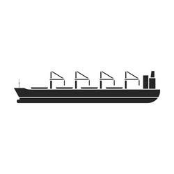 Barge cartoon set icon Royalty Free Vector Image