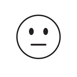 Cartoon neutral face neutral expression Royalty Free Vector