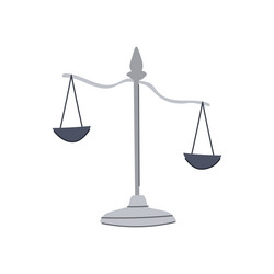 Equal balance scale cartoon Royalty Free Vector Image
