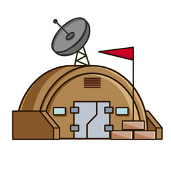 Military base army post protective building Vector Image