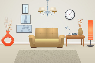 Background living room home scene Royalty Free Vector Image