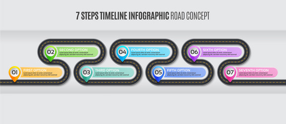 Navigation map infographic 5 steps timeline Vector Image