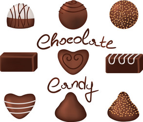 Set of chocolate Royalty Free Vector Image - VectorStock