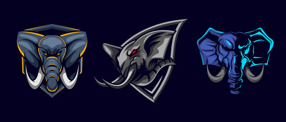 Angry mammoth hockey team logo mascot Royalty Free Vector Angry mammoth hockey team logo mascot Royalty Free Vector