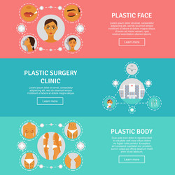Plastic surgery face infographic poster Royalty Free Vector