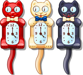 Cat clock Royalty Free Vector Image - VectorStock