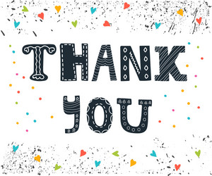 Thank you so much cute greeting card Royalty Free Vector