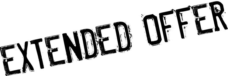 Extended offer rubber stamp Royalty Free Vector Image