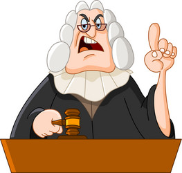 Judge cartoon character set law and justice Vector Image