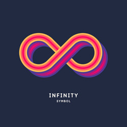 Shows infinity trio sign Royalty Free Vector Image