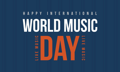 Happy world music day celebration Royalty Free Vector Image