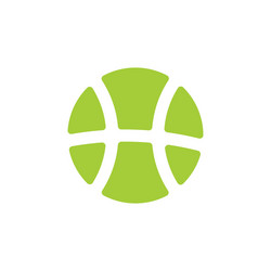 Basket ball motion simple logo Royalty Free Vector Image