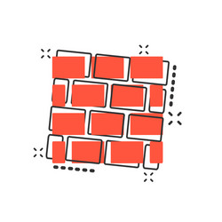 Brick wall perspective isolated on white Vector Image