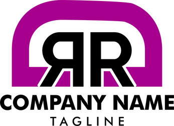 Initial letter rrd design logo Royalty Free Vector Image