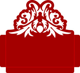 Laser cut template initial monogram letters Vector Image