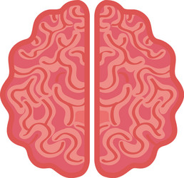 Brain with cross symbol mind positive on white Vector Image