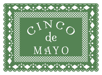 Papel picado frames traditional mexican style cut Vector Image